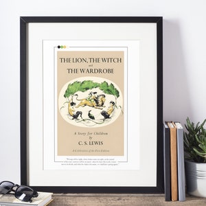 The Lion, the Witch and the Wardrobe Book Cover Art Print Narnia ...