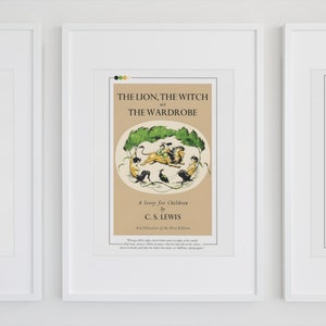 The Lion, the Witch and the Wardrobe Book Cover Art Print Narnia ...