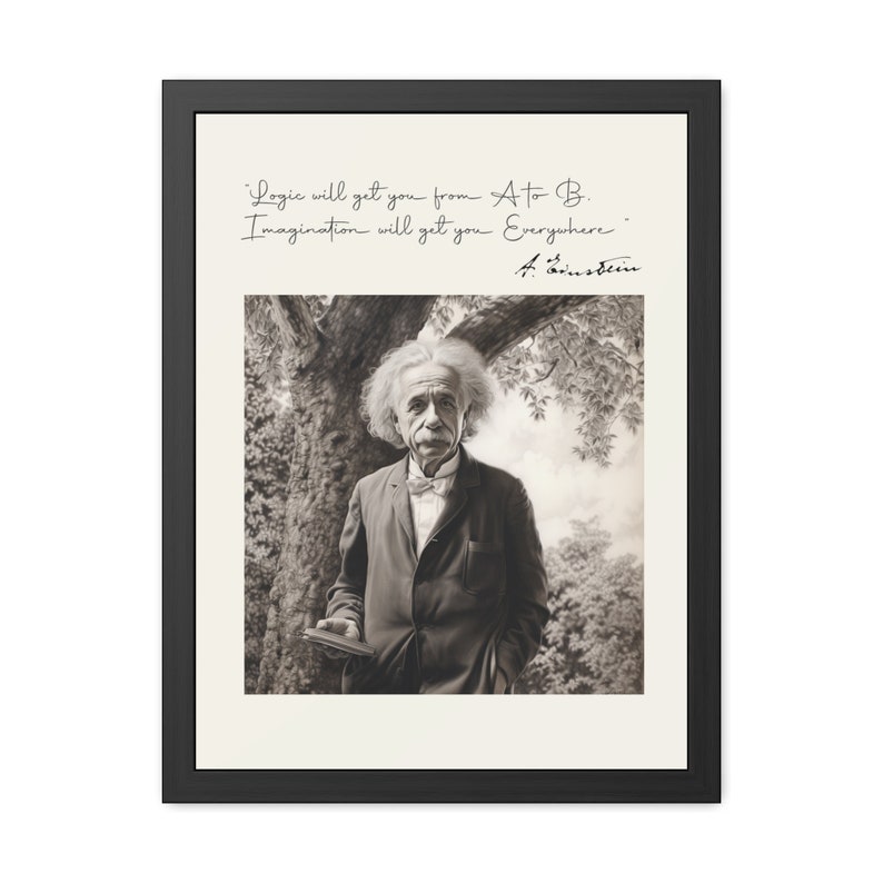 Albert Einstein Quote With One-of-a-kind Illustrated Drawing and ...