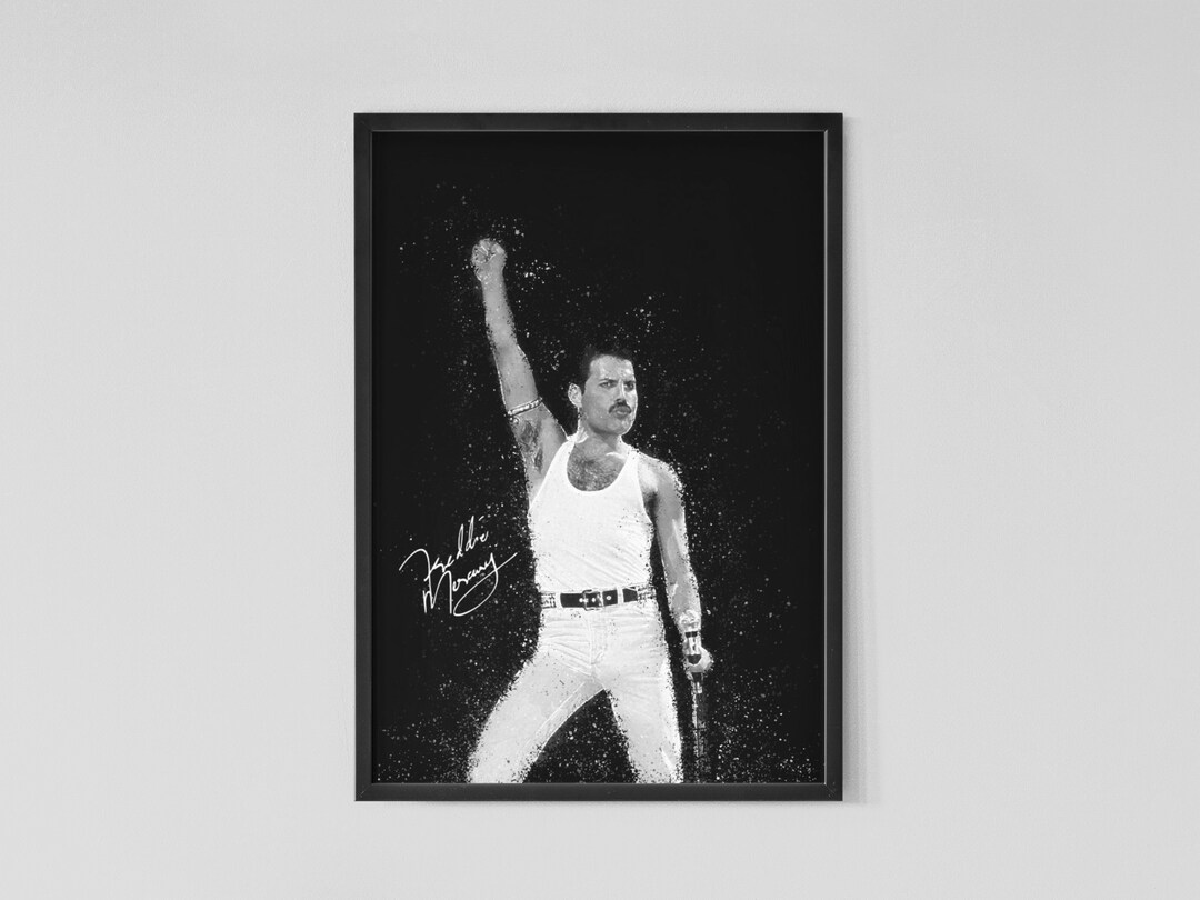 Freddie Mercury Fine Art Print Queen at Live Aid Pop/rock/singer Poster ...