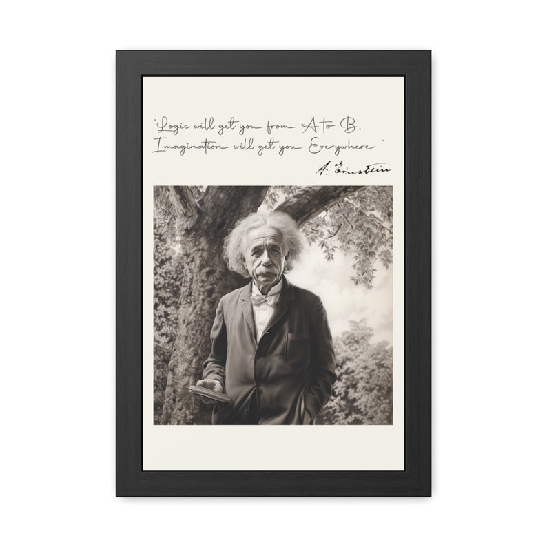 Albert Einstein Quote With One-of-a-kind Illustrated Drawing and ...