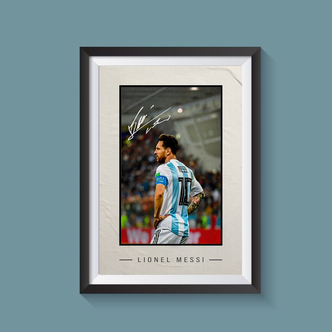 Replica Signed Lionel Messi Poster Argentina Football Poster - Etsy