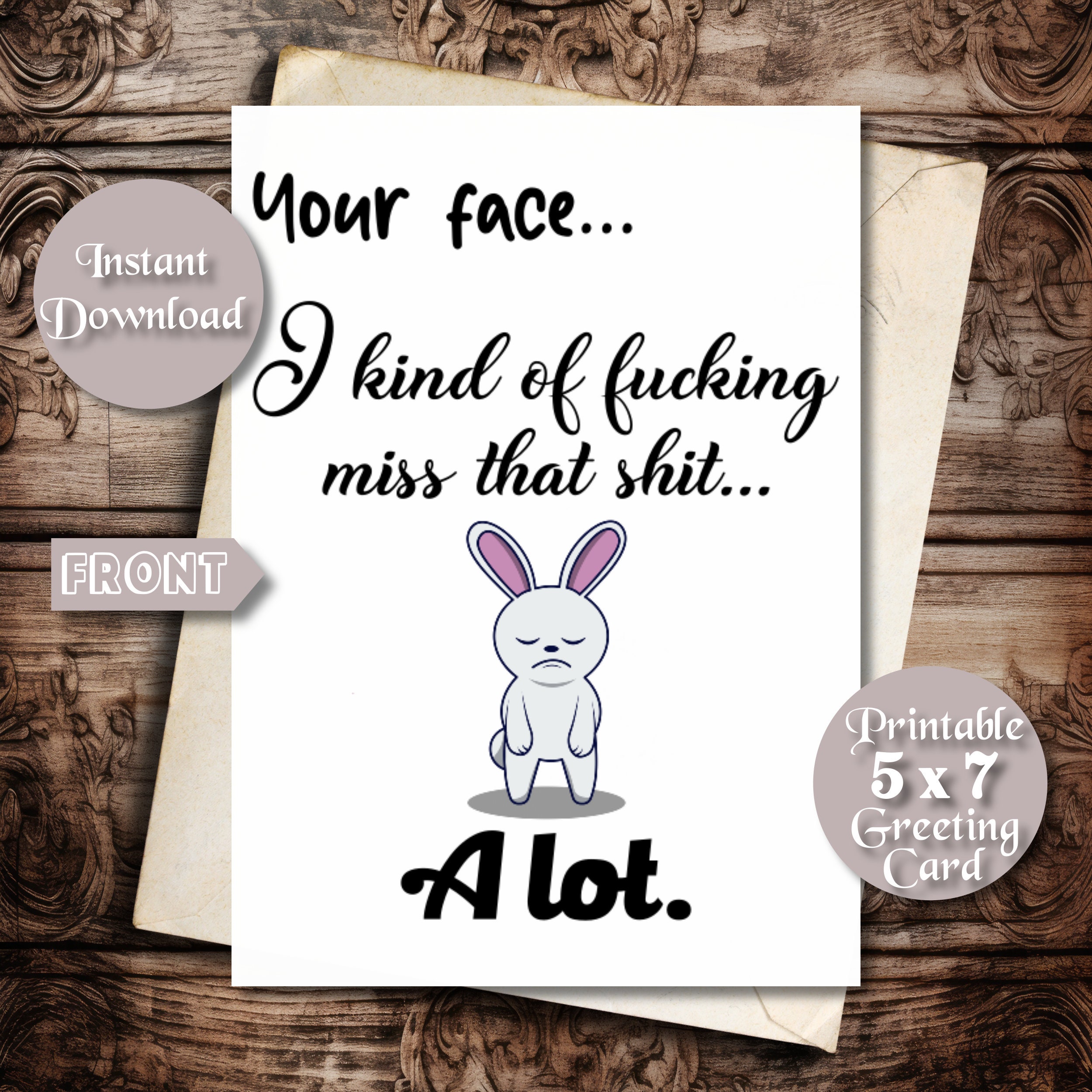 Miss You Greeting Card Miss Your Face Card Miles Apart Card - Etsy