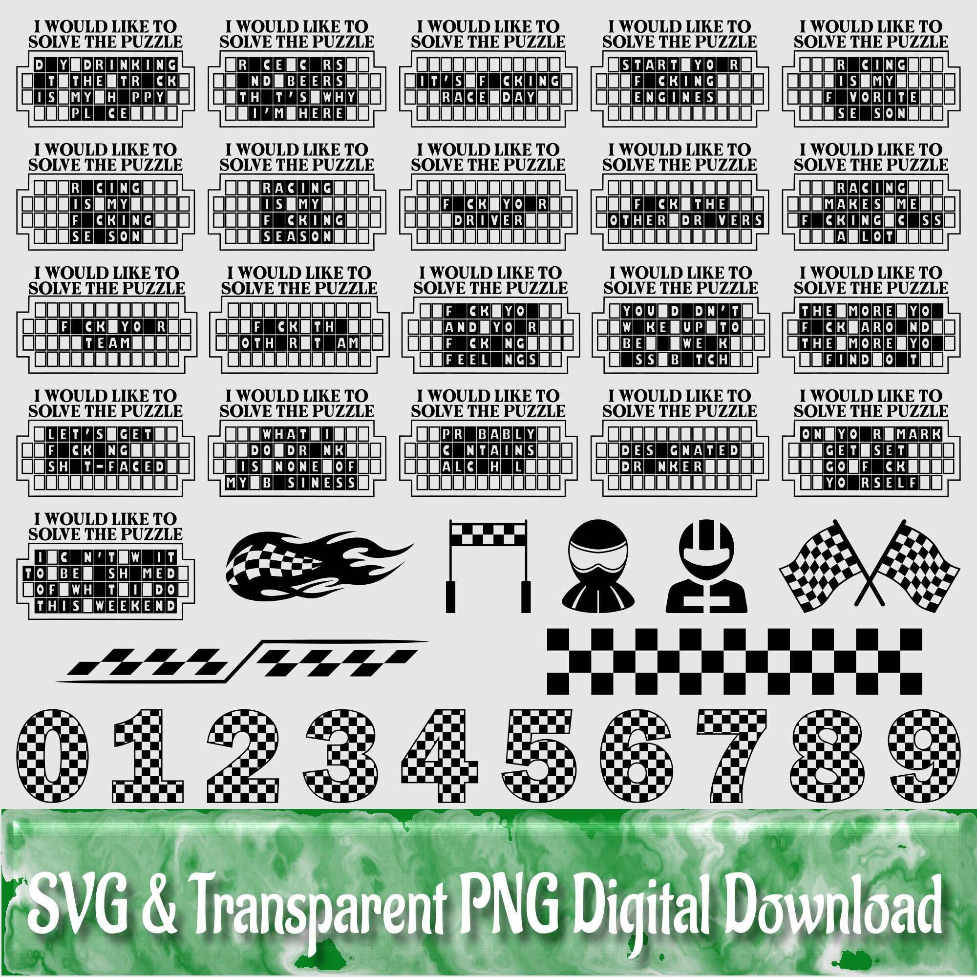 Racing Bundle, Race Car Races SVG, Racing SVG, Racing PNG, Funny Racing ...