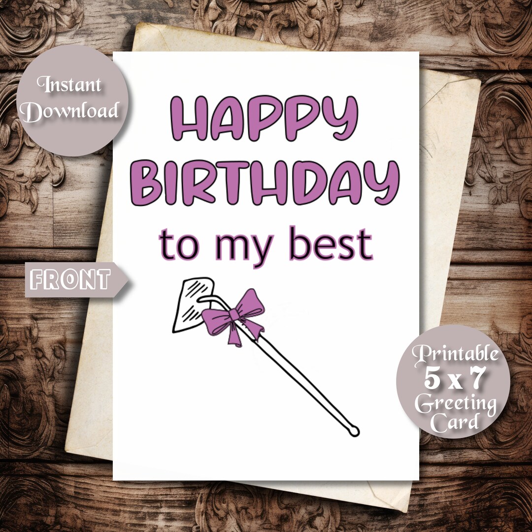 Happy Birthday to My Best Hoe, Funny Birthday Card, for Best Friend ...