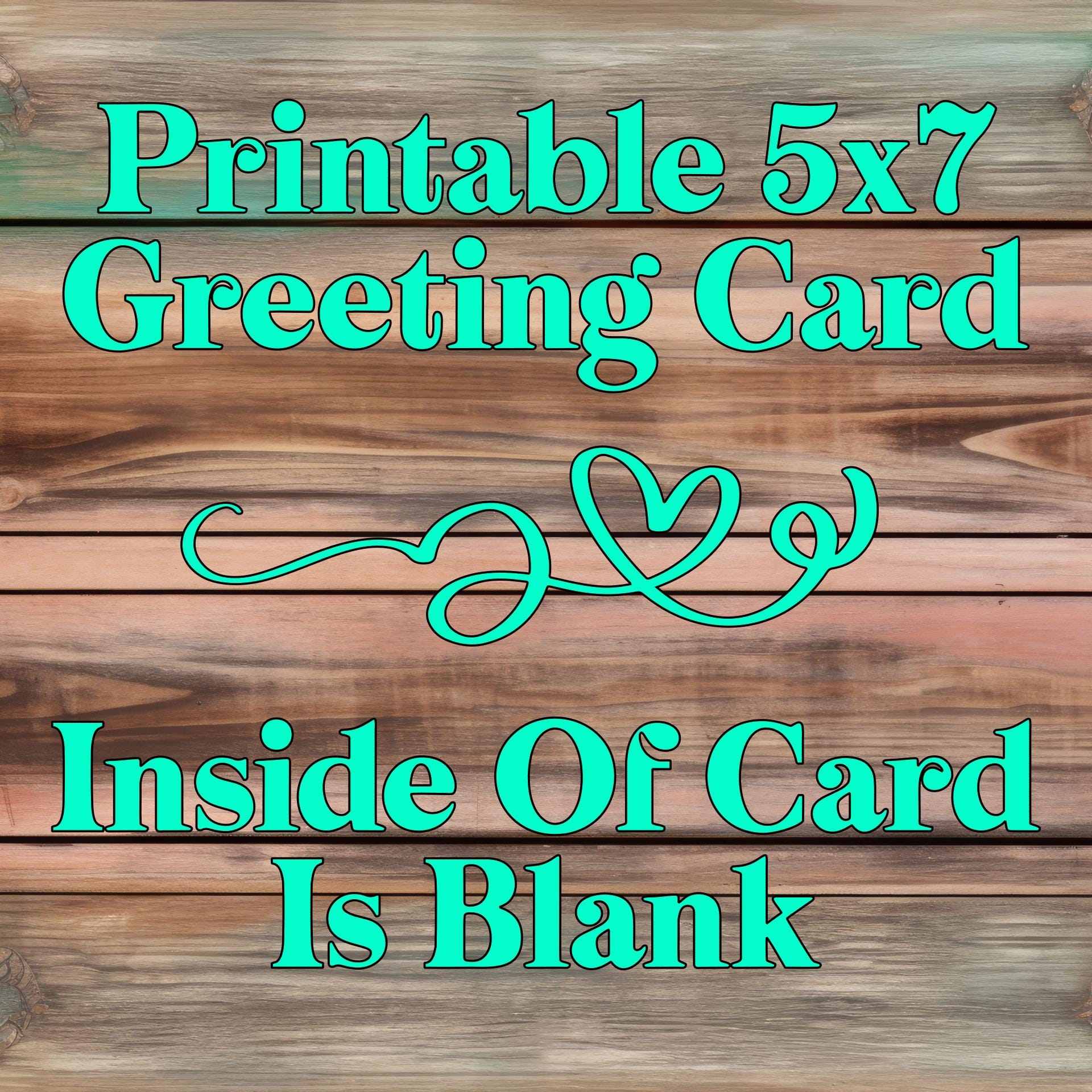 Printable Birthday Card: Colorable DIY Gift Card | PDF Download 5x7in ...