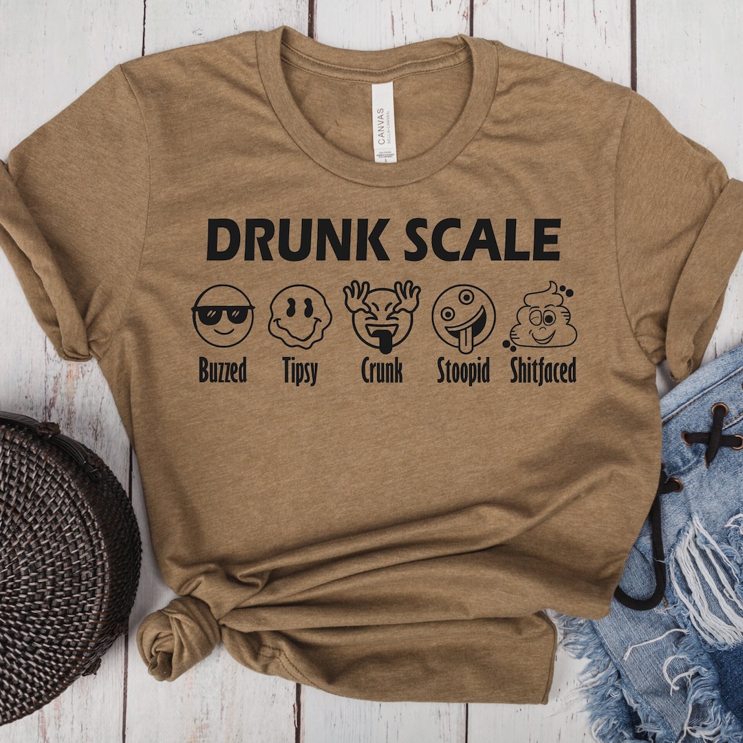 Funny Drunk Scale SVG PNG: Emoji Faces Party Shirt Design | Digital ...
