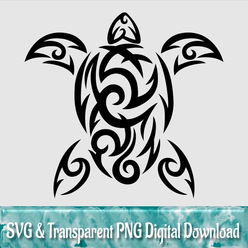 Tribal Turtle Svg - Etsy