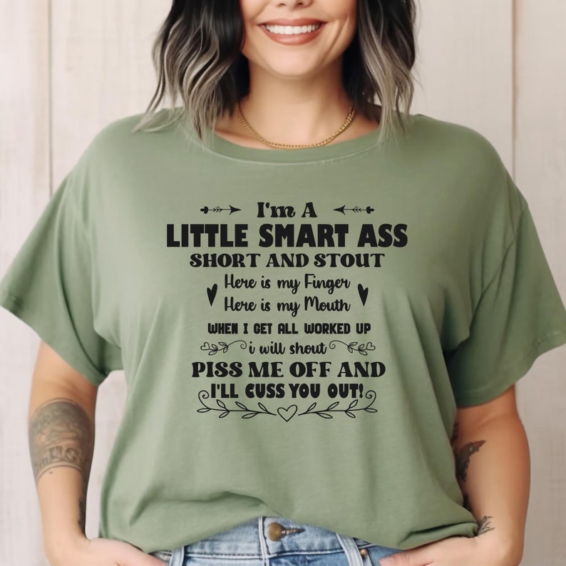 I'm A Little Smart Ass Short and Stout, SVG, PNG, Sarcastic Svg, Funny ...