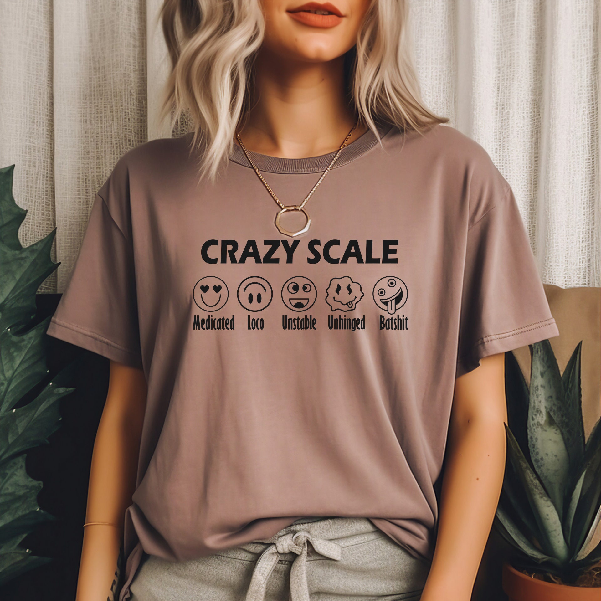 Funny Crazy Scale SVG PNG: Emoji Faces, Mood Tracker (digital Download ...