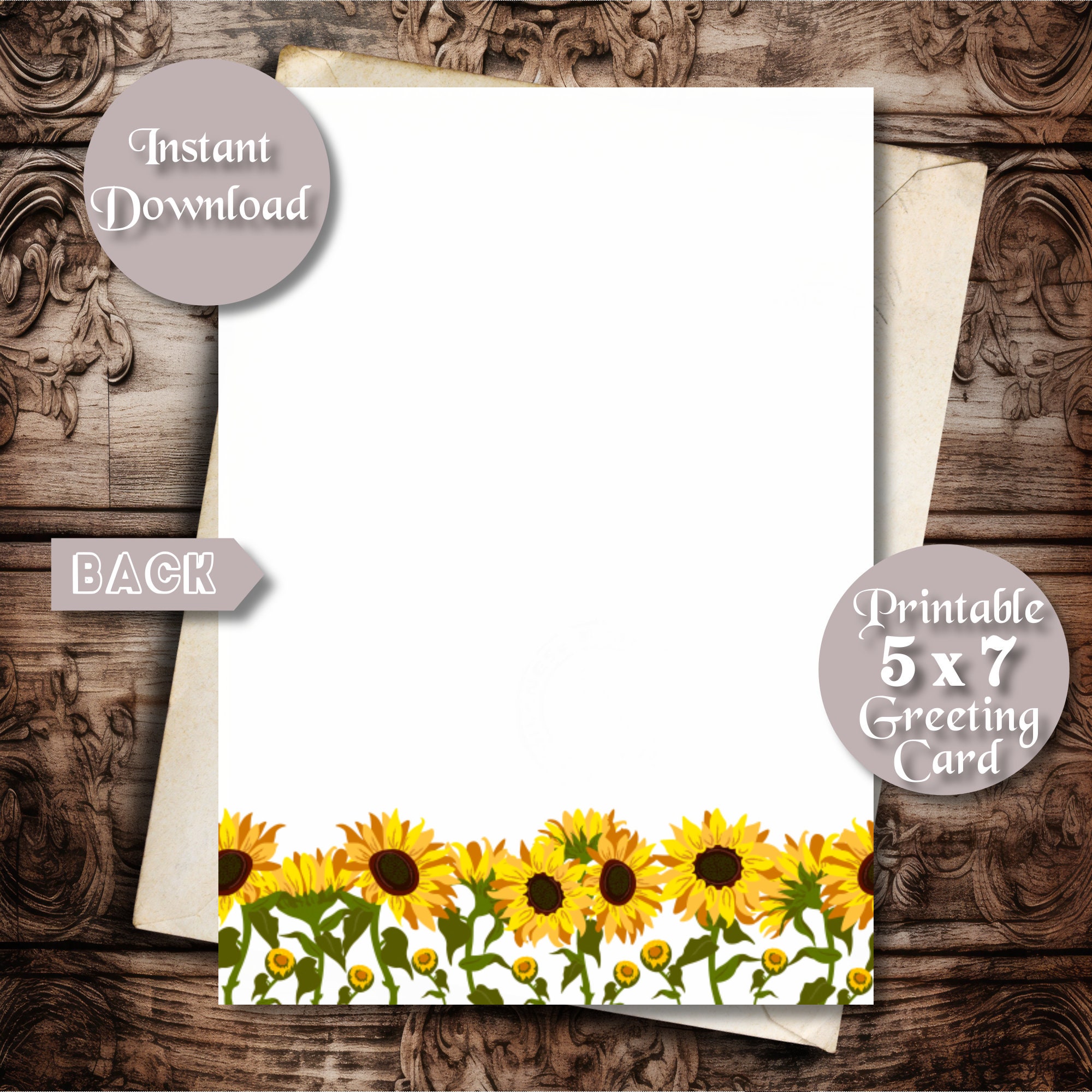 Sunflower Font Happy Birthday Printable Card, Funny Birthday Card, for ...