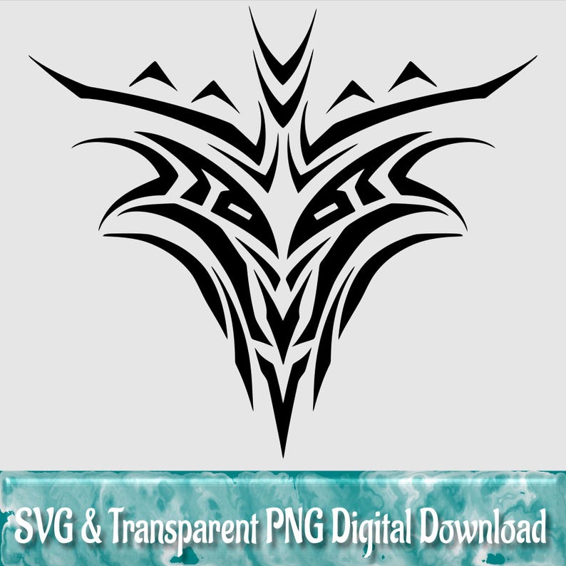 Cyber Sigil: Alien Neo Tribal Tattoo Design (SVG, PNG) - Etsy
