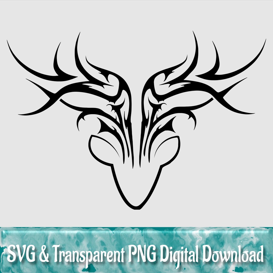 Deer, Sigil, Tribal, Cybersigilism, SVG, PNG, Sigils, Neo Tribal, Cyber ...