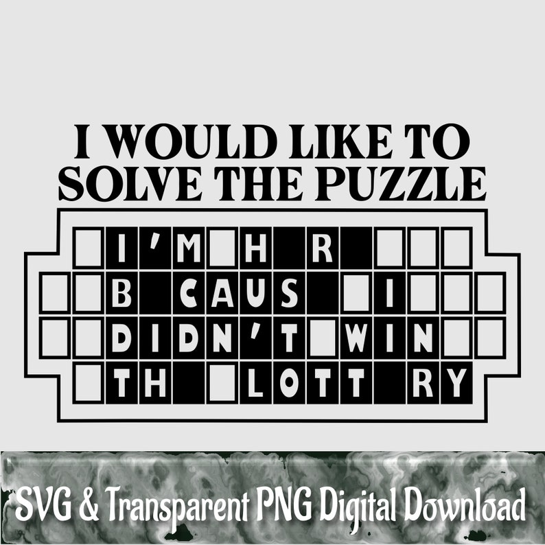 Funny Wheel of Fortune SVG: Lottery Humor Design (digital Download) - Etsy