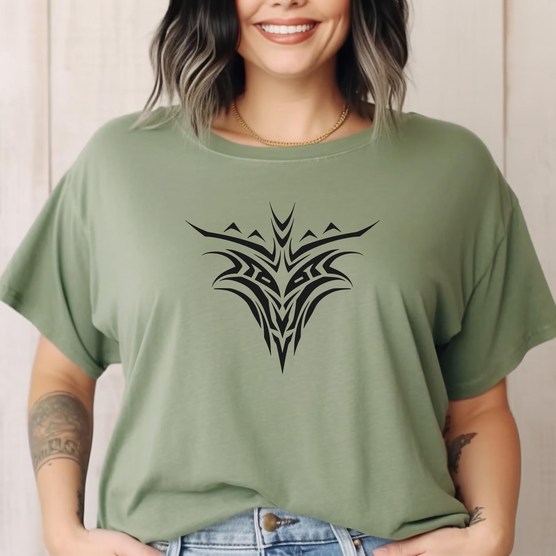 Cyber Sigil: Alien Neo Tribal Tattoo Design (SVG, PNG) - Etsy