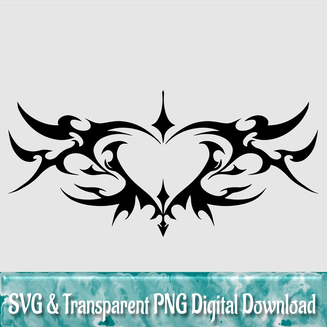 Tribal, Cybersigilism, Heart, SVG, PNG, Sigils, Neo Tribal, Cyber Sigil ...