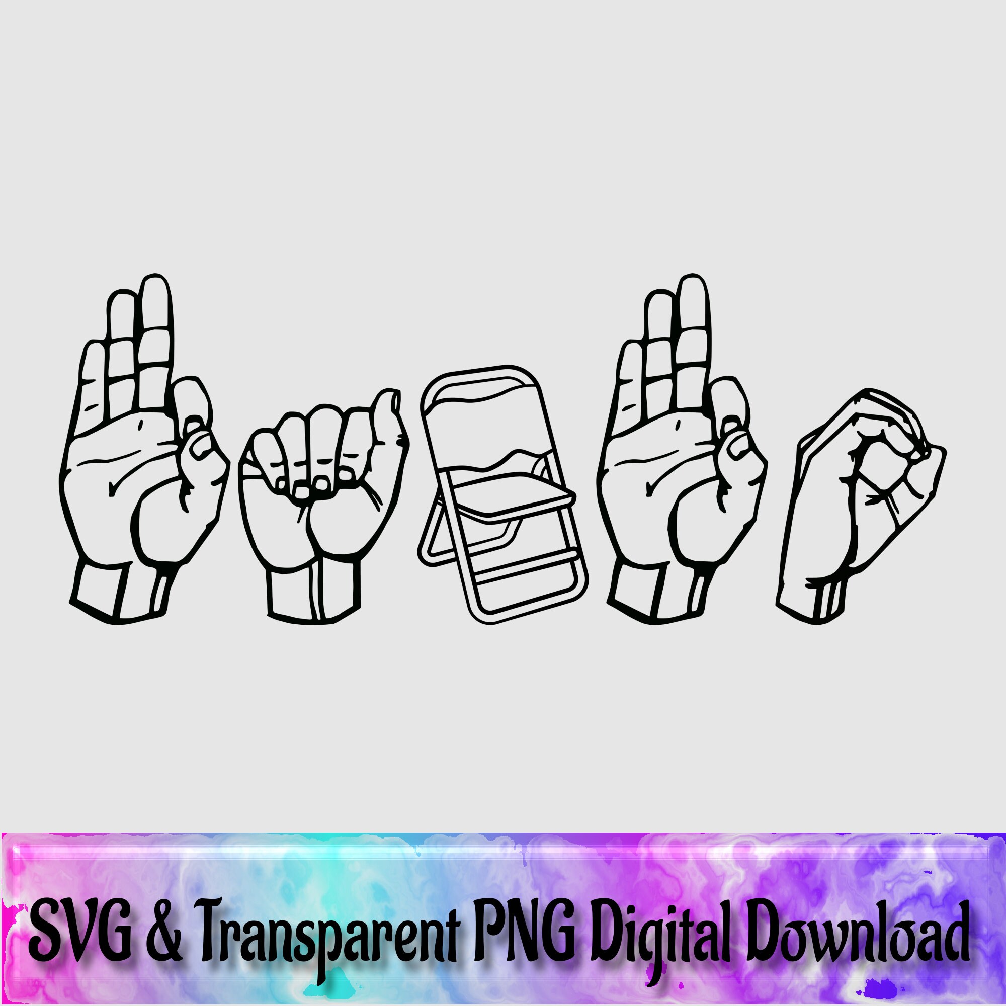 FAFO Folding Chair Svg Png Sign Language Hands Fafo Vinyl - Etsy UK
