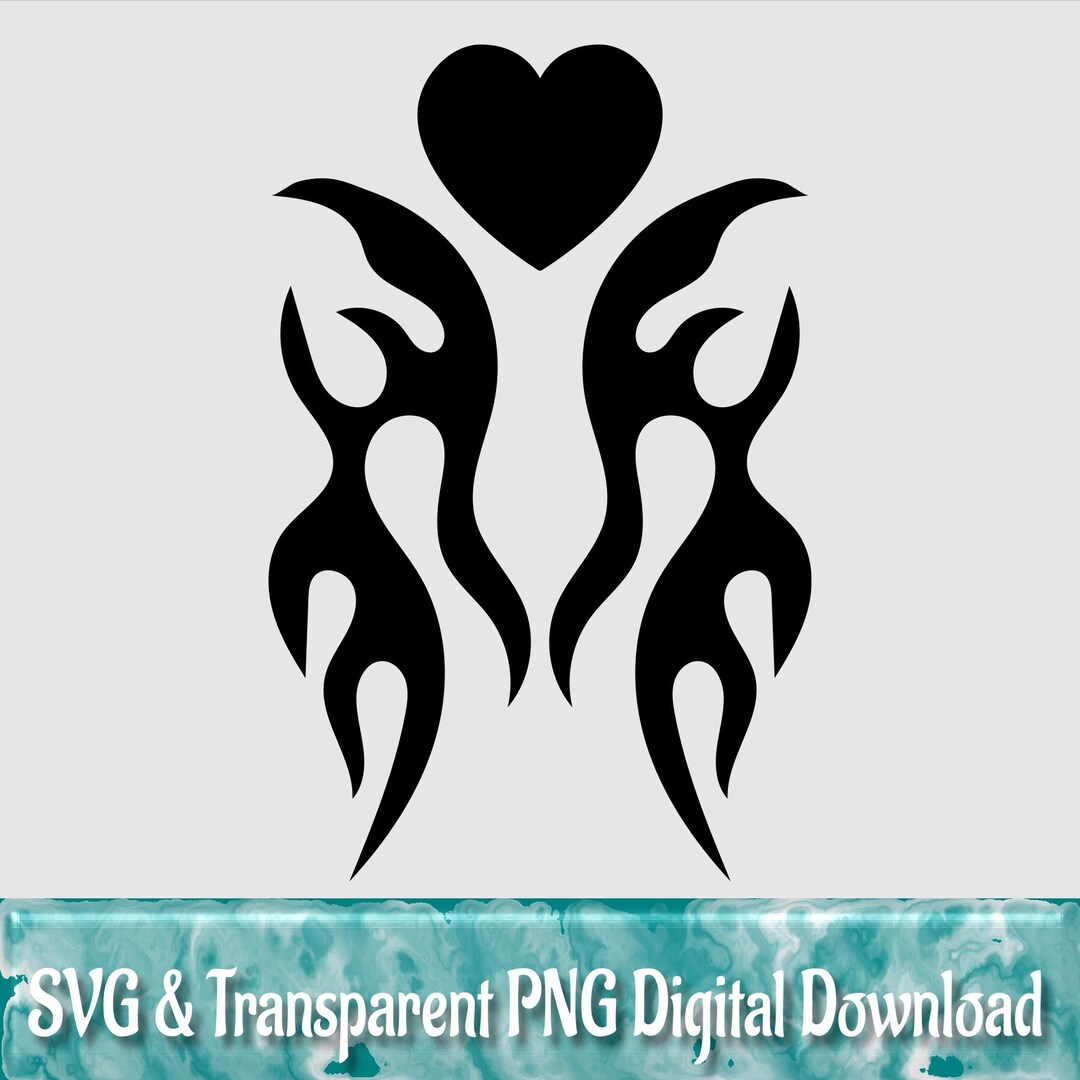 Heart Design, Tribal, Cybersigilism, SVG, PNG, Sigils, Neo Tribal ...