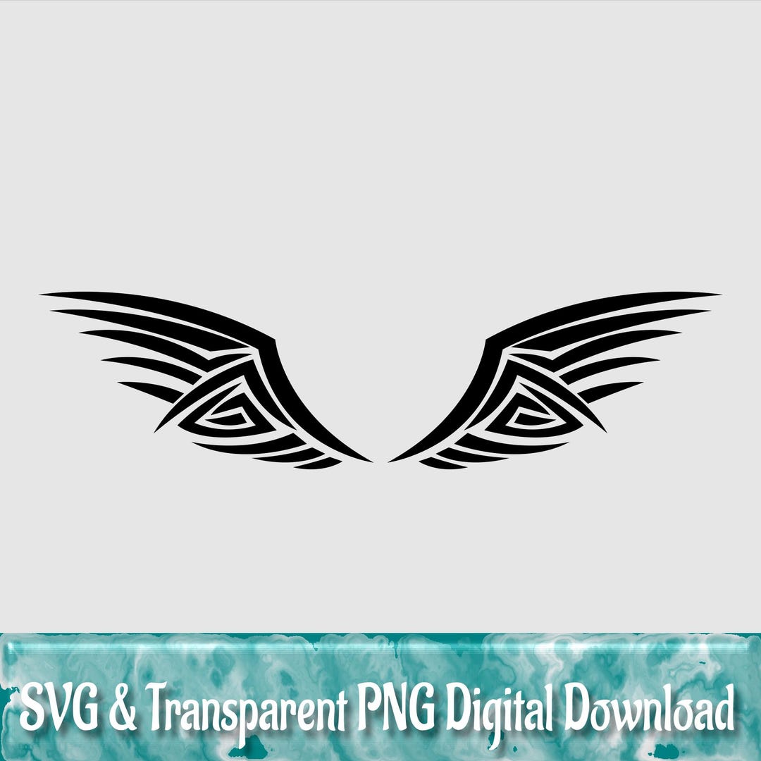 Wing Design, Tribal, Cybersigilism, SVG, PNG, Sigils, Neo Tribal, Cyber ...
