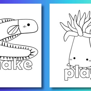 Pre-k Sight Words Printable Coloring Pages Ocean Coloring - Etsy