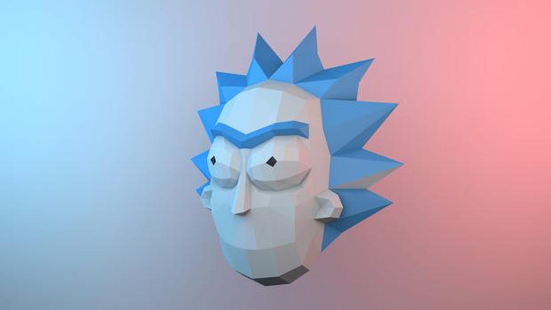 Rick and Morty (rick) 3D Craft Masks: Easy Design and Production With ...