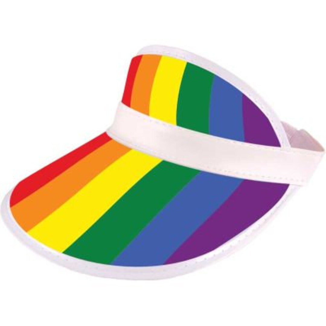 Rainbow Pride Velcro Sun Visor - Etsy