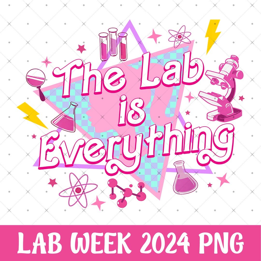 Retro Pink Lab Week 2024 PNG, Medical Lab Science PNG, Microbiology ...