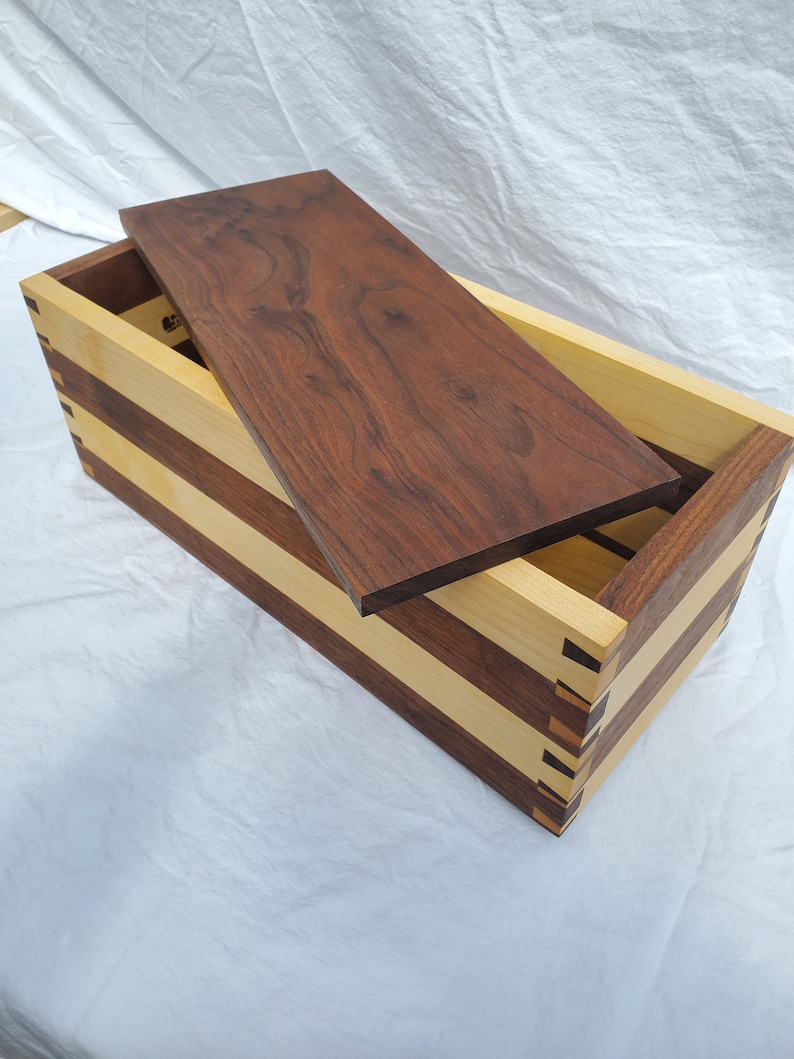 One of a Kind Walnut and Maple Box - Etsy