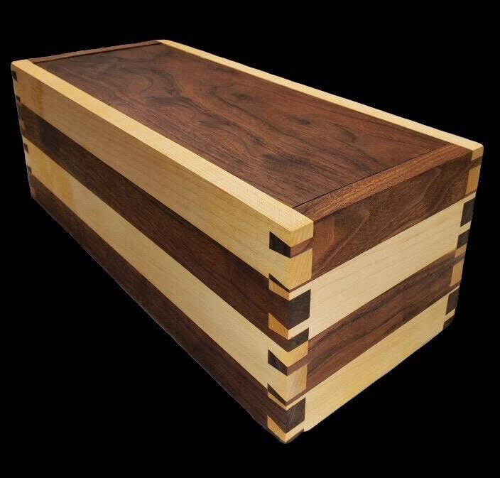 One of a Kind Walnut and Maple Box - Etsy