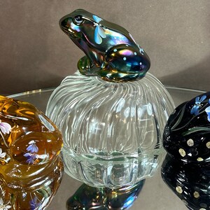Vintage Fenton Frogs/toads Emerald Green, Purple Amethyst and Autumn ...