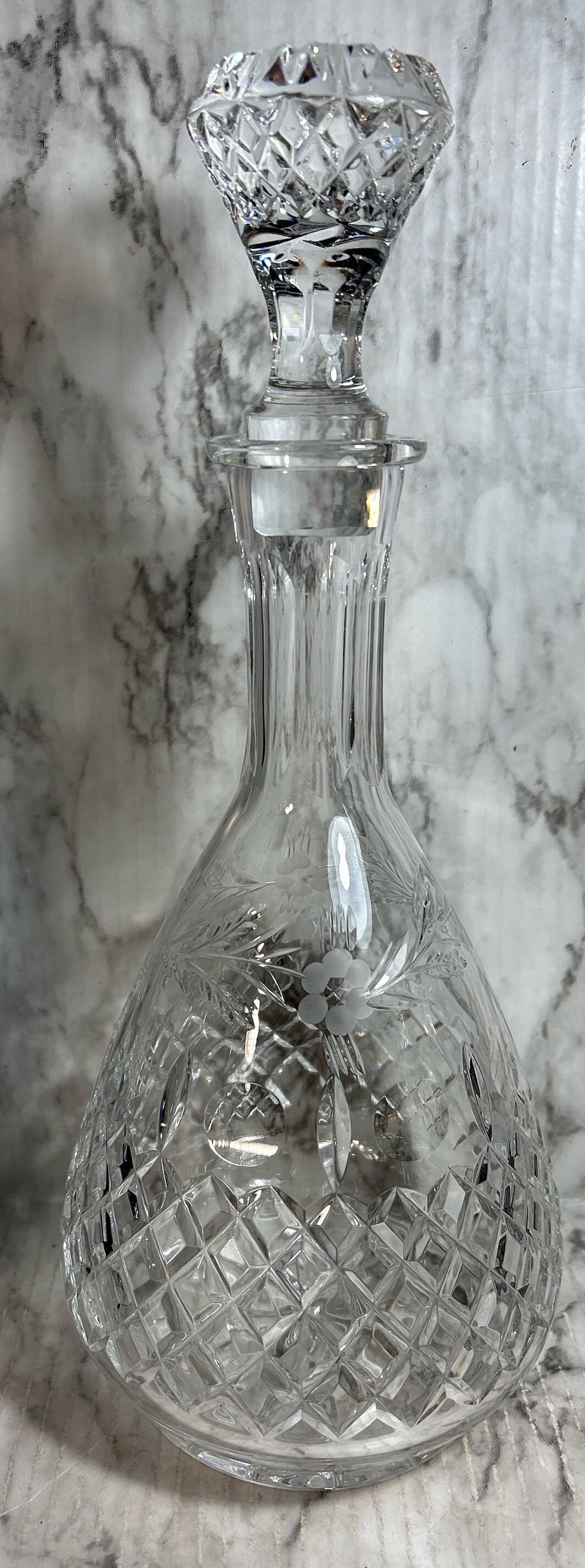 Rogaska Gallia Crystal Decanter 14 X 5.5 at Widest Faceted Stopper in ...