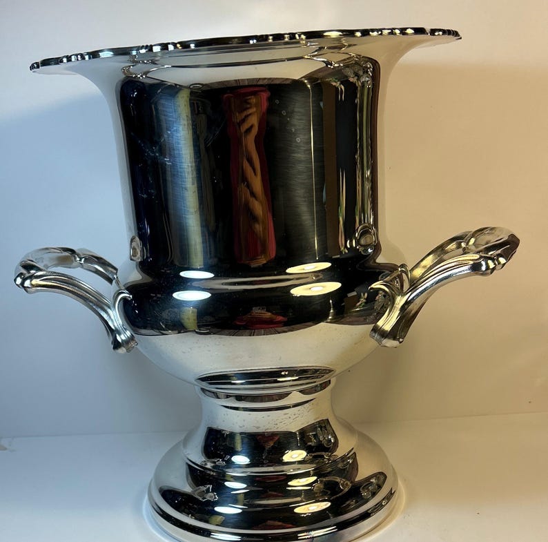 Vintage Oneida Georgian Scroll Silverplate Wine Cooler Champagne Bucket ...