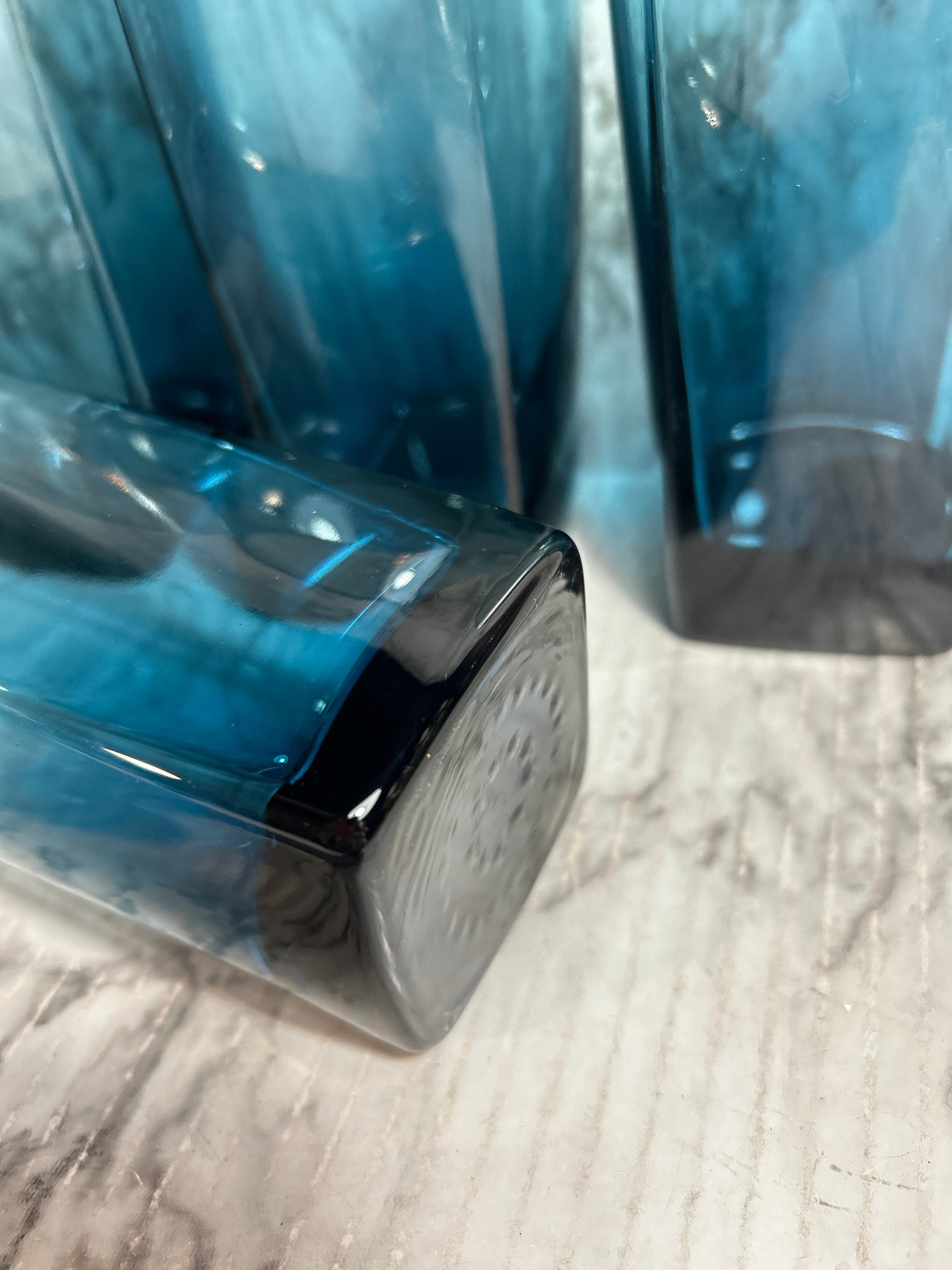 Vintage Libbey Blue Flare Mediterranean 16 0z Tumblers Set of 4 ...