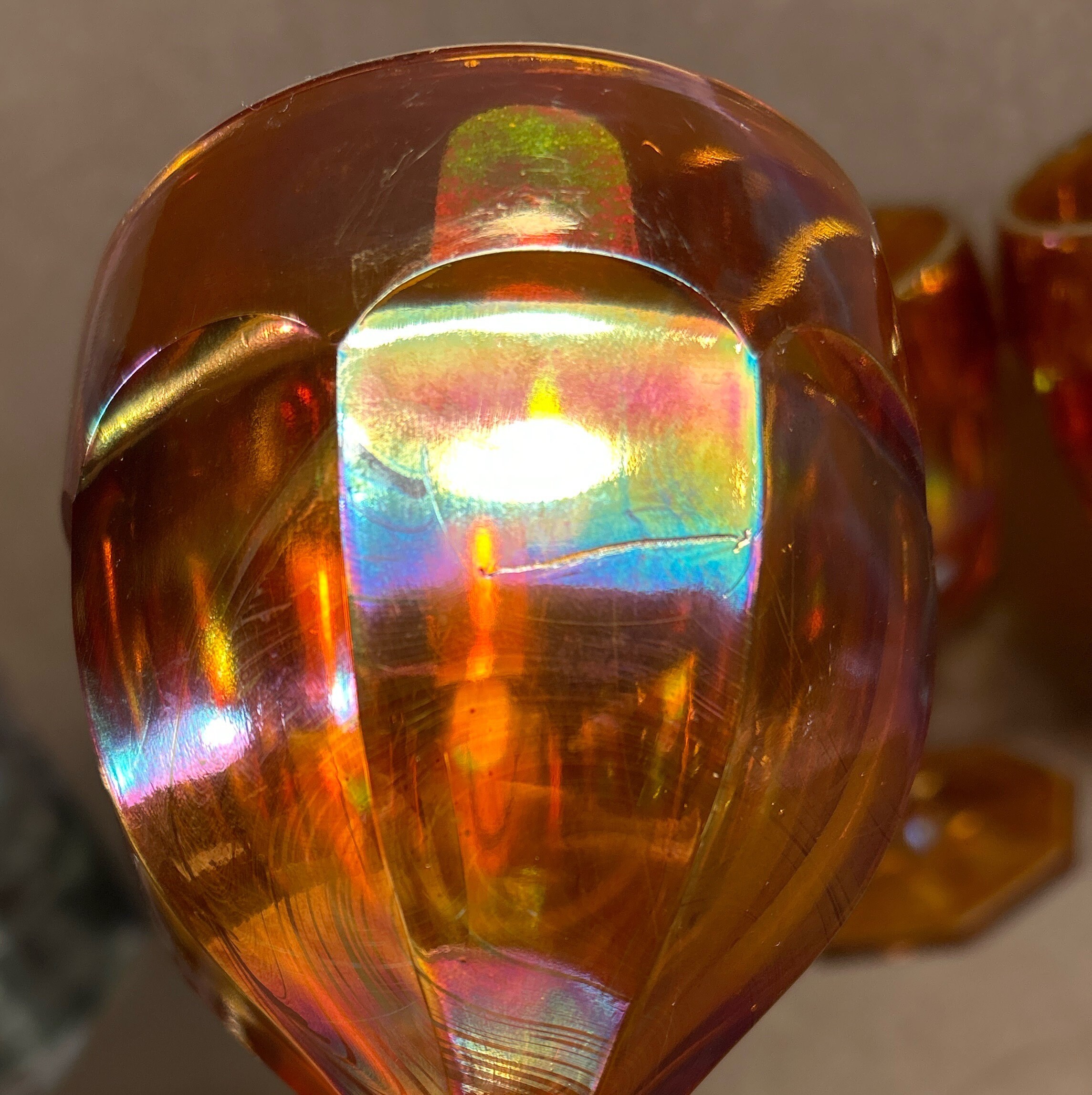 Antique Colonial Iridescent Marigold by Imperial Glass Ohio Water ...