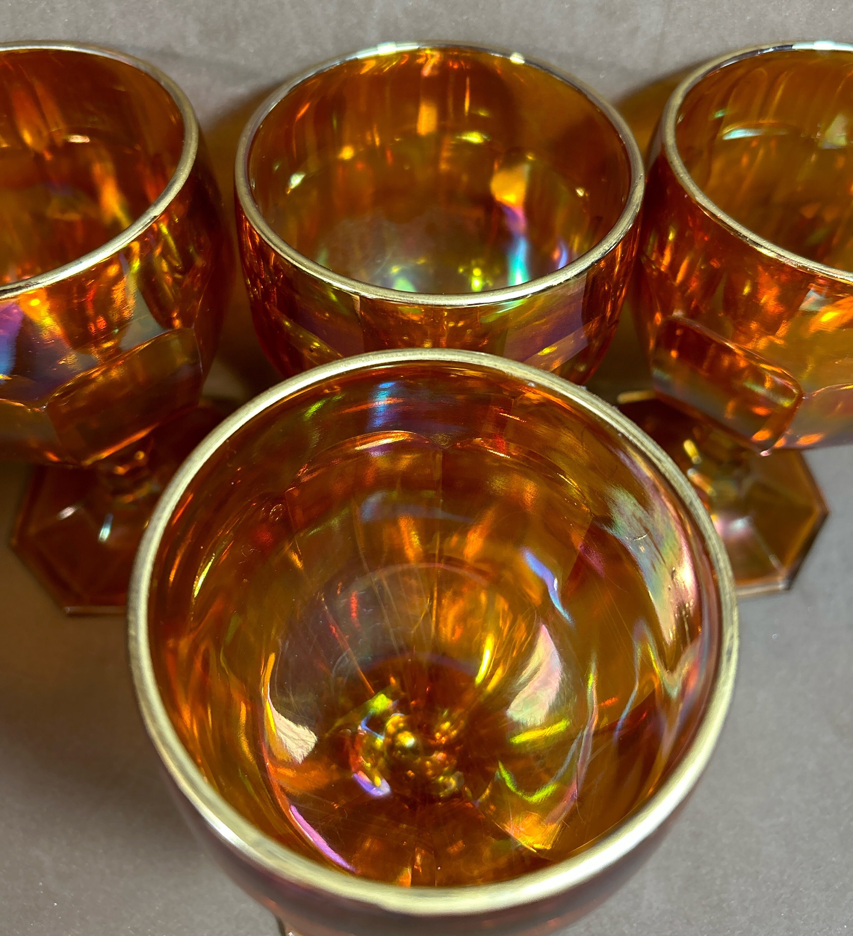 Antique Colonial Iridescent Marigold by Imperial Glass Ohio Water ...