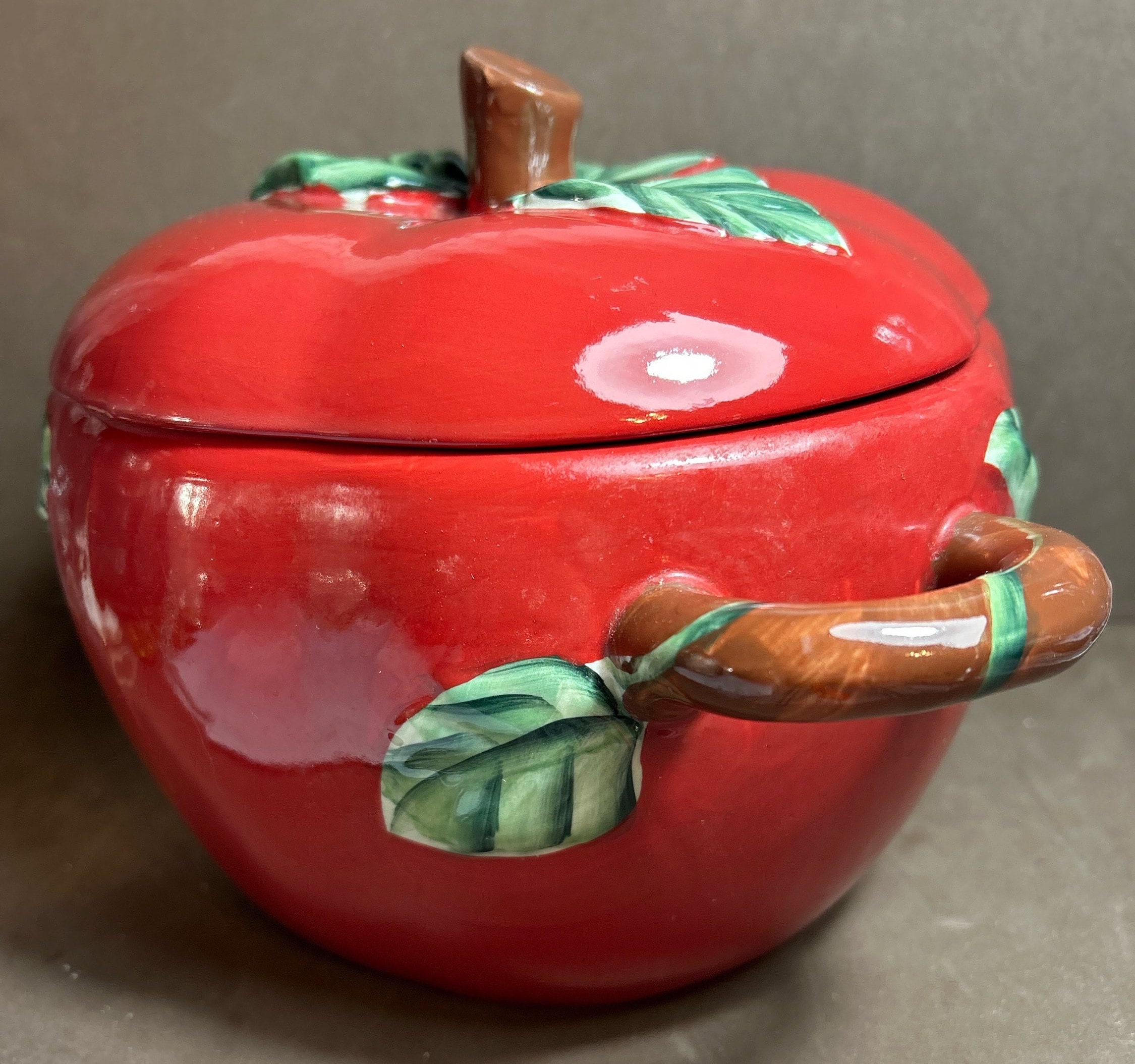 Vintage Large Shaped Red Cookie Jar Collectible Casserole, Canister ...