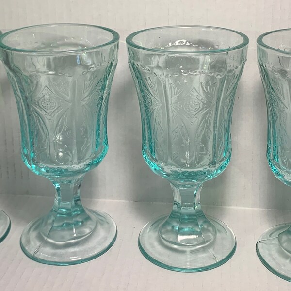 Indiana Glass Teal Recollection Etsy