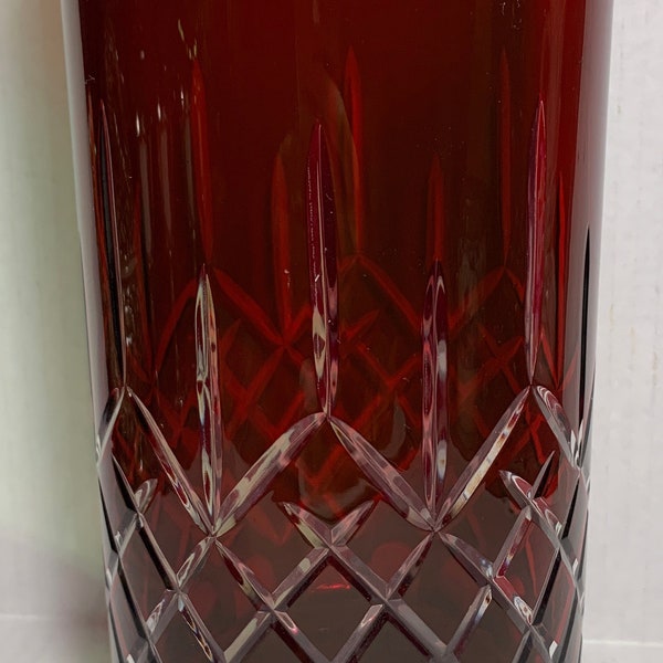 Ruby Red Vase - Etsy