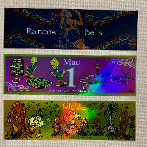 Weed Strain Stickers - Etsy