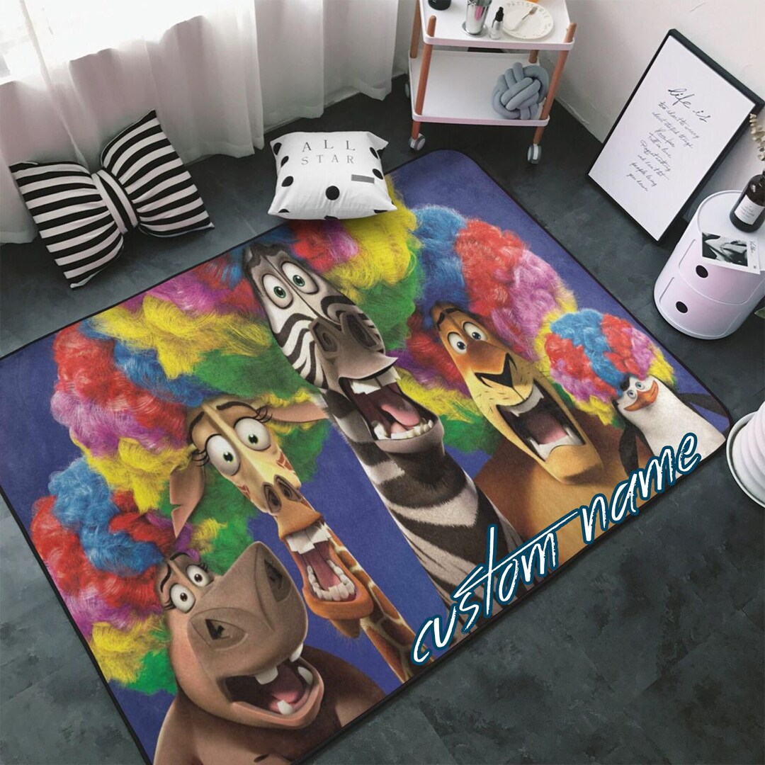 MADAGASCAR Carpet 3D Printing Custom Name Home Carpet Living - Etsy