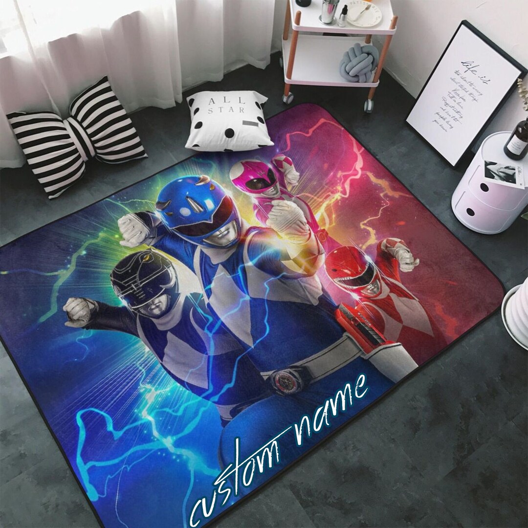 Mighty Morphin Power Rangers Carpet 3D Printing Custom Name - Etsy