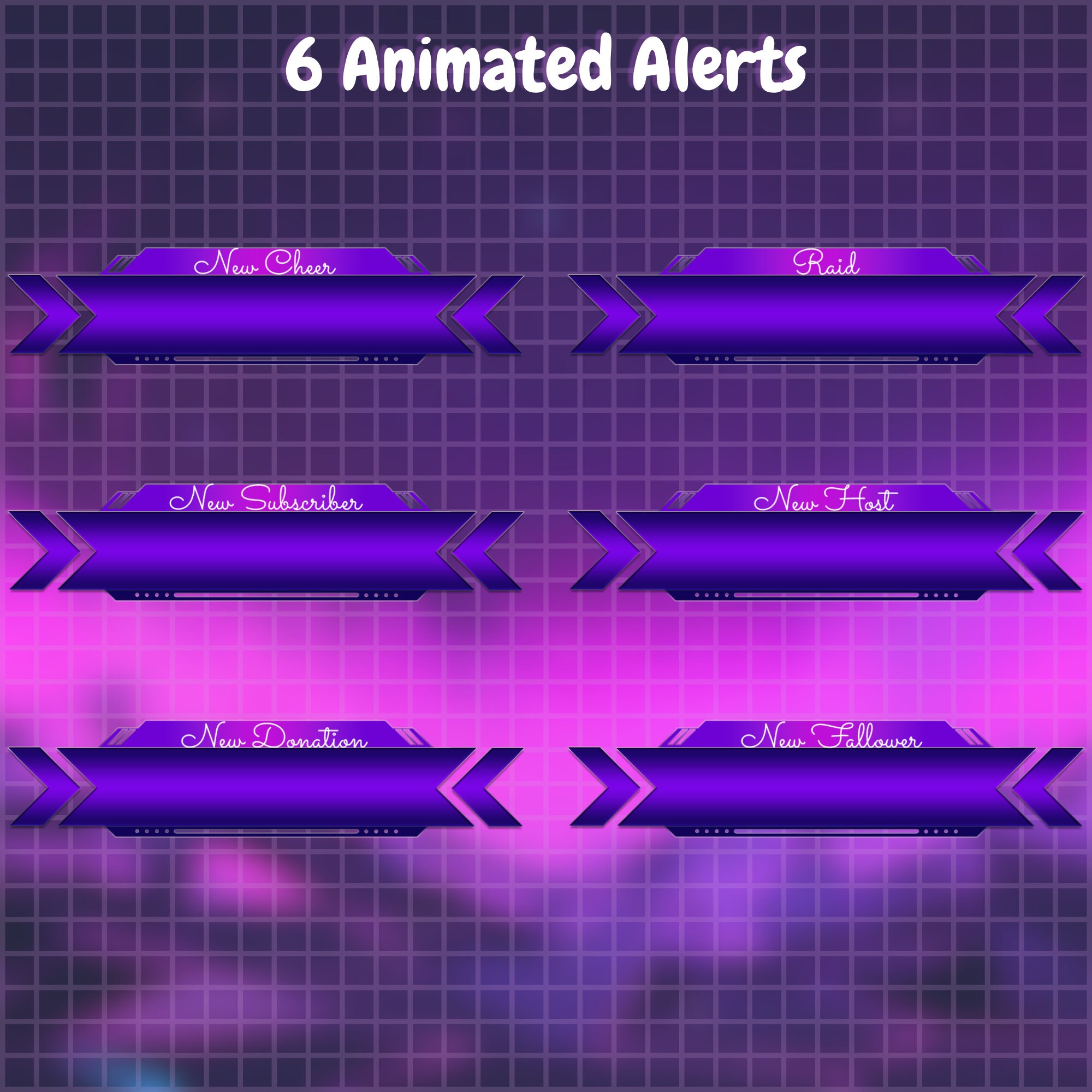 ANIMATED Twitch Overlay Stream Package Animated Background, Twitch ...