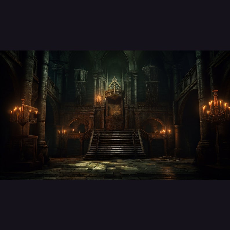 Animated Dark Castle Stream Background - Medieval Vtuber Overlay (MP4 ...