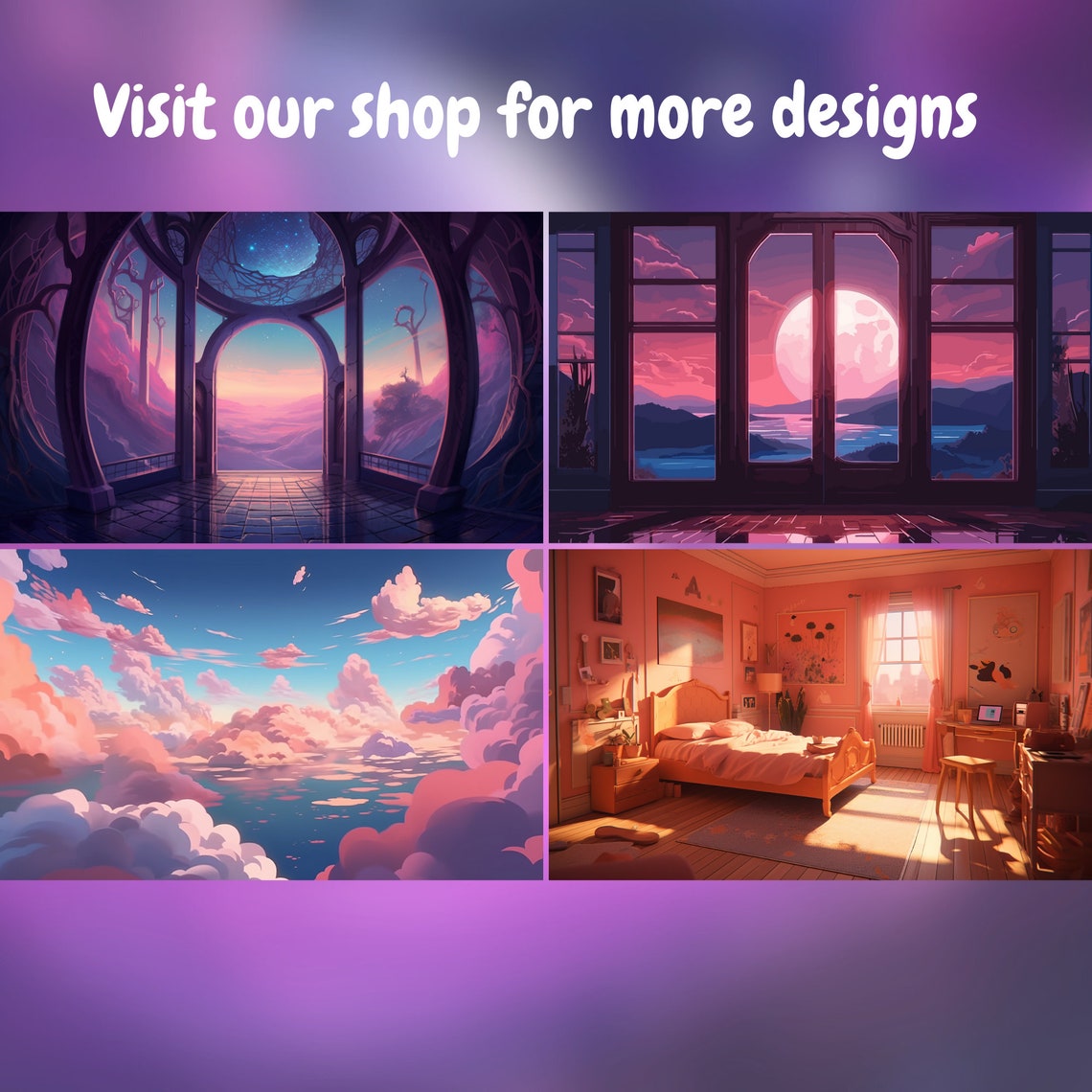 Animated Background for Vtuber 4K Fantasy Planet Twitch Streamers Cozy ...