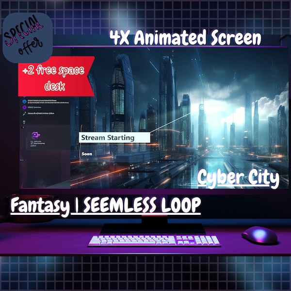 Twitch Overlay Package Animated Cyber City - Etsy