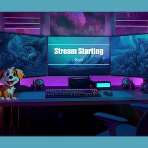 4x Animated Twitch Stream Screen, Cozy Gamers Room Twitch Overlay Gamer ...