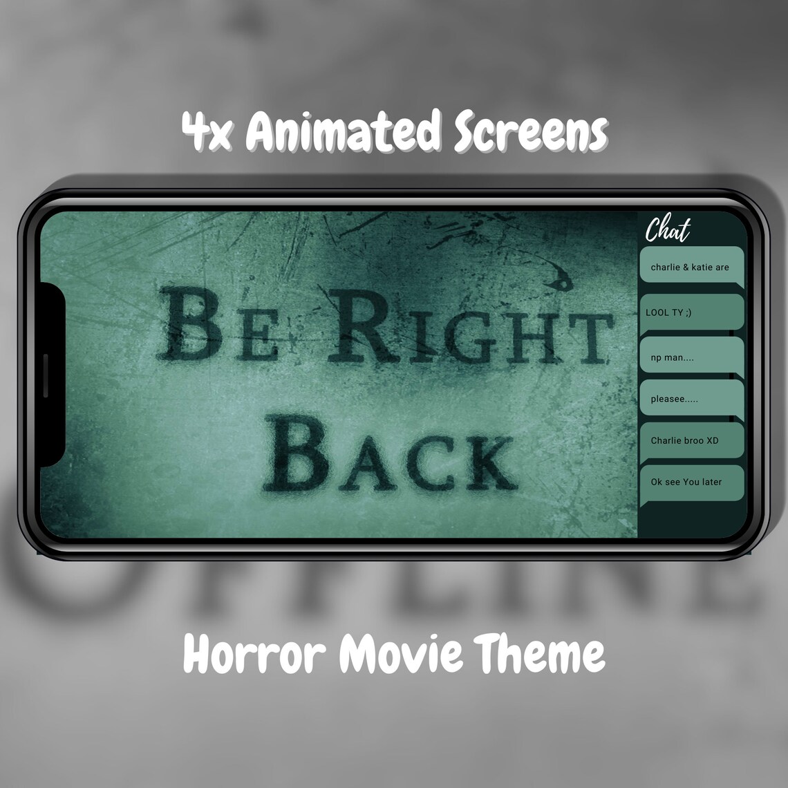 4x Animated Twitch Stream Screen, Horror Theme Twitch Overlay Haunting ...