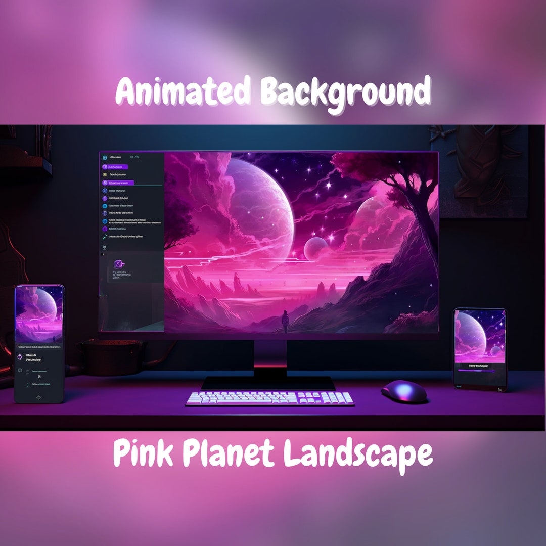 Fondo animado para Vtuber 4K Fantasy Planet Twitch Streamers acogedor ...