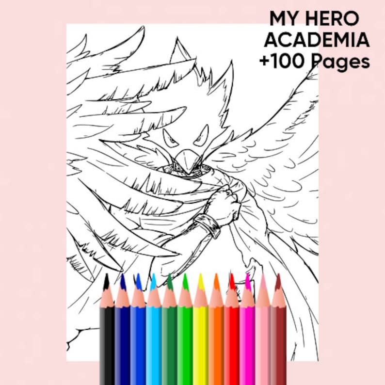 Anime BNH/MHA +100 Coloring Pages | Digital - Etsy