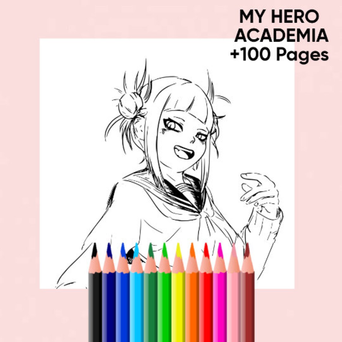 Anime BNH/MHA +100 Coloring Pages | Digital - Etsy